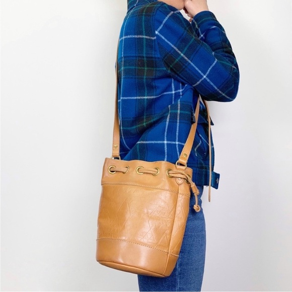 Pendleton | Bags | Pendleton Tooled Leather Crossbody Bucket Bag | Poshmark